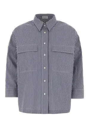 Brunello Cucinelli Embroidered Poplin Shirt - Multicolor