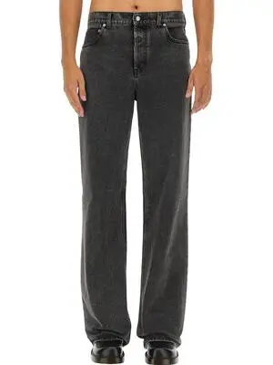 Alexander McQueen ALEXANDER MCQUEEN Baggy Cotton Jeans Gray