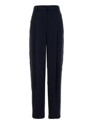 Giorgio Armani Wide-leg Satin Pants - Blue