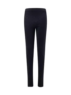 Gucci Viscose Blend Leggings With All-over Gg Motif - Black