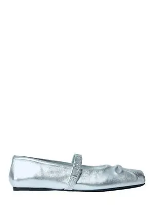 Marni Marni Leather Mary Jane Shoes With Bow Detailing Silver