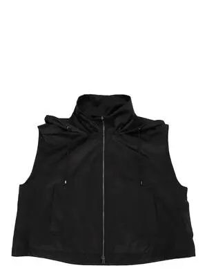 Fendi Leisure Hooded Vest With Logo - Multicolor