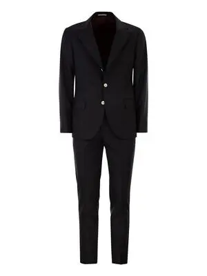 Brunello Cucinelli Tailored Suit In Virgin Wool - Multicolor