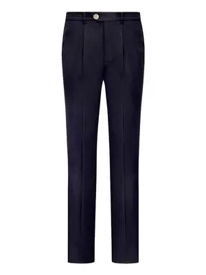 Brunello Cucinelli Cotton Blend Chino Pants - Blue
