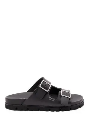 Prada Buckled Strap Slides - Multicolor