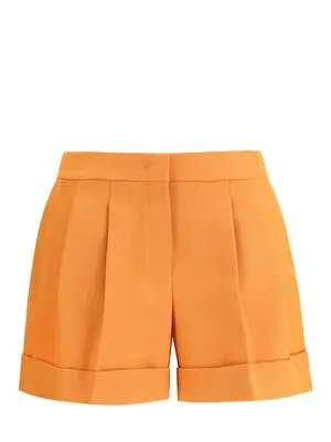 Fendi Grain De Poudre Wool Shorts - Orange