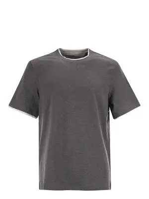 Brunello Cucinelli Slim Fit Crew-neck T-shirt In Lightweight Cotton Jersey - Multicolor