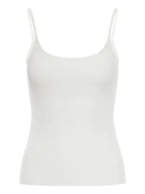 COURREGES Rib Knit Tank Top - White