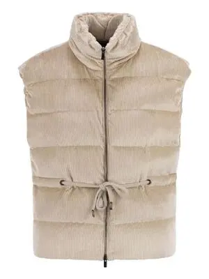 Peserico PESERICO Down And Viscose Velvet Waistcoat Multicolor