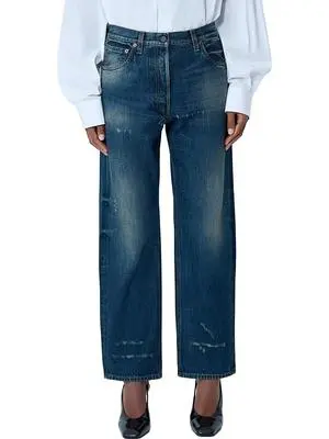 Prada Relaxed Fit Distressed Denim Jeans - Multicolor