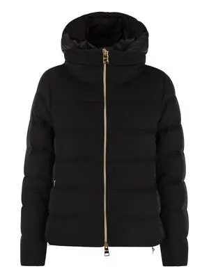 Herno Silk And Cashmere Down Jacket - Black