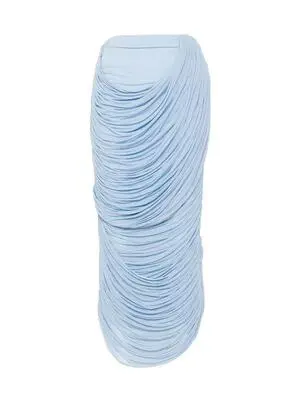 Magda Butrym Asymmetrical Draped Skirt - Blue