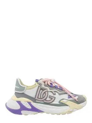 Dolce & Gabbana Effect Fabric And Leather Sneakers - Multicolor