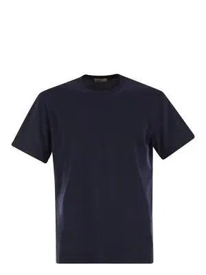 Herno Herno Men Resort T-Shirt In Cotton And Light Stretch Nylon Blue
