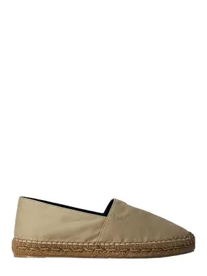 Saint Laurent SAINT LAURENT Cotton Gabardine Espadrilles Cream
