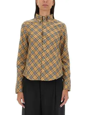 Burberry Slim Fit Cotton Check Shirt - Multicolor