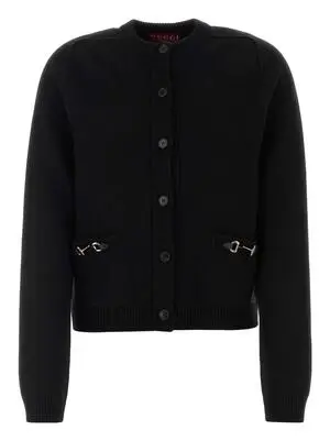 Gucci Wool Blend Cardigan - Black