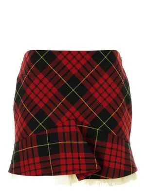 Alexander McQueen Embroidered Polyester Blend Mini Skirt - Multicolor