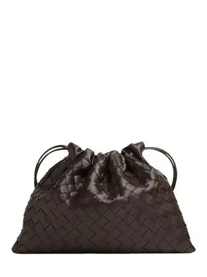 Bottega Veneta Pochette Dustbag In Woven Calfskin - Multicolor