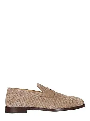 BRUNELLO CUCINELLI Brunello Cucinelli Suede Leather Woven Loafers