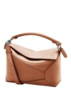 Loewe Small Puzzle Edge Bag In Classic Calfskin Leather - Tan