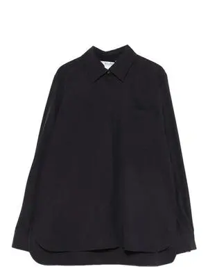 Max Mara Silk Shirt With Chest Pocket - Blue