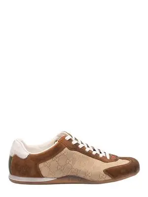Gucci Calf Leather "gg" Monogram Sneakers - Multicolor
