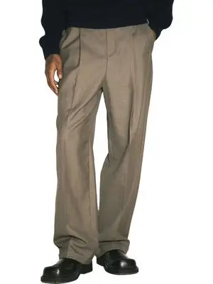 Saint Laurent Wool Tailored Pants - Gray