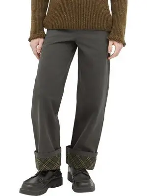 BURBERRY BURBERRY Cotton Carpenter Pants With Check Motif Cuffs