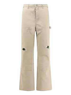 Dior Carpenter Cotton Trousers - Cream