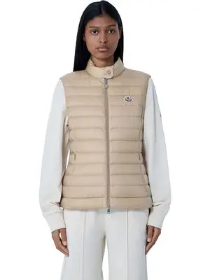 Moncler MONCLER Padded Down Vest Cream