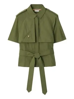 Burberry Cotton Belted Top - Multicolor