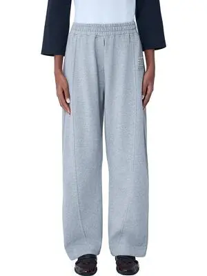 GANNI Cotton Jersey Straight-leg Track Pants - Gray