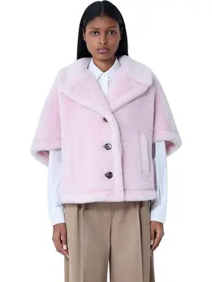Max Mara Corvino Alpaca Blend Coat - Pink