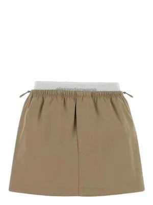 Alexander Wang A-line Skirt With Double Waistband - Cream
