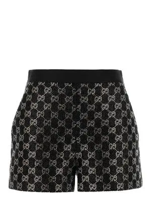 Gucci GUCCI Woven Tweed Shorts Black