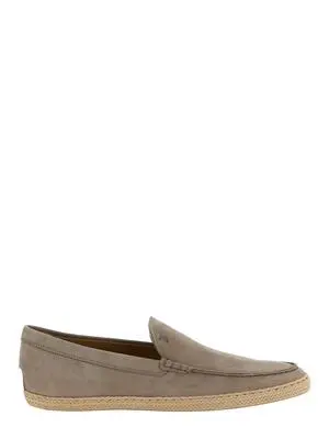 TOD'S Calfskin Leather Loafers - Cream