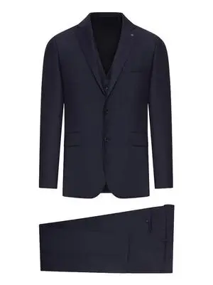 Tagliatore Bruce Tailored Wool Suit - Blue