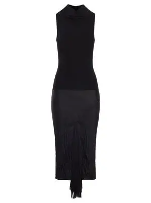 Rick Owens Asymmetrical Midi Dress - Black