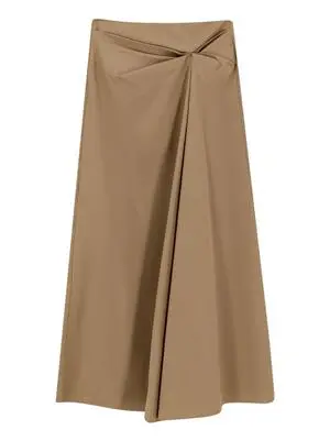 Max Mara MAX MARA Cotton Blend Skirt With Draped Front Multicolor