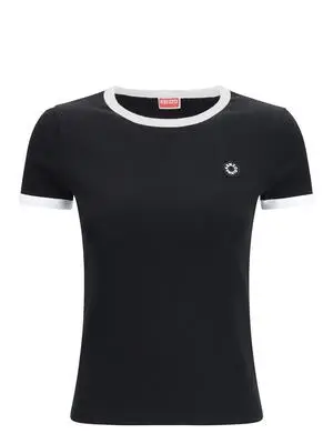 Kenzo Boke Flower 2.0 Embroidered Cotton T-shirt - Black