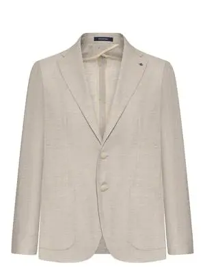 Tagliatore Tagliatore Men Montecarlo Tailored Linen Jacket Multicolor