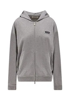 Miu Miu Melange Jersey Sweatshirt - Multicolor