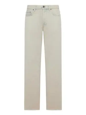 GOLDEN GOOSE Light Wash Distressed Straight Leg Jeans - Multicolor