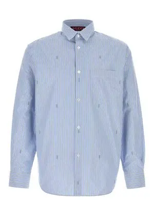 Gucci Embroidered Poplin Shirt - Multicolor