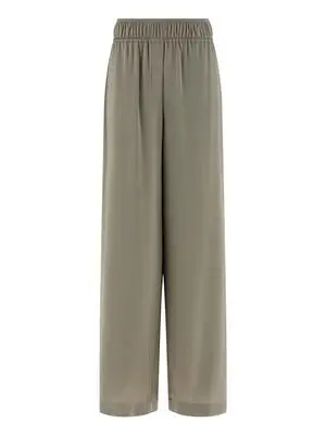 BRUNELLO CUCINELLI BRUNELLO CUCINELLI Track Silk Satin Wide Leg Pants