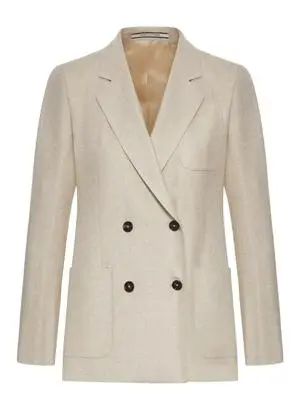 Tagliatore TAGLIATORE Double-Breasted Silk Jacket Multicolor