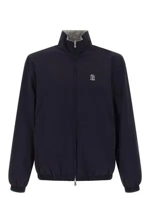 Brunello Cucinelli Reversible Technical Fabric And Wool Mélange Jacket - Multicolor