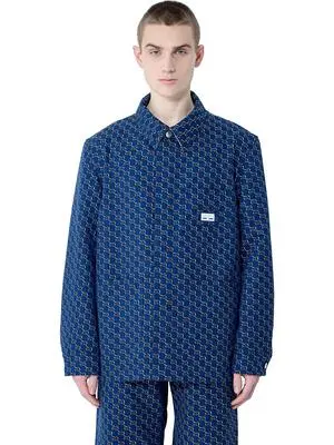 Gucci Cotton Jacquard Gg Shadow Jacket - Blue