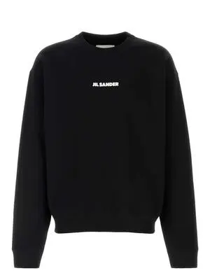 JIL SANDER Logo Crewneck Sweatshirt - Black